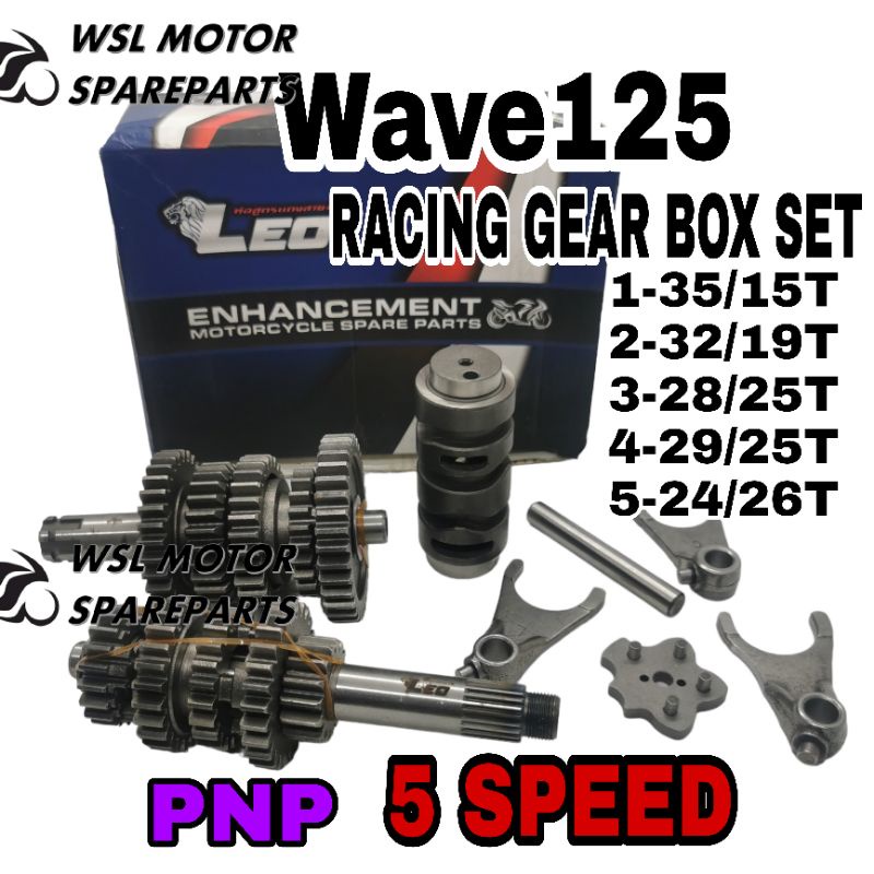 WAVE125 RACING GEAR BOX FULL SET 5 SPEED LEO | Shopee Malaysia