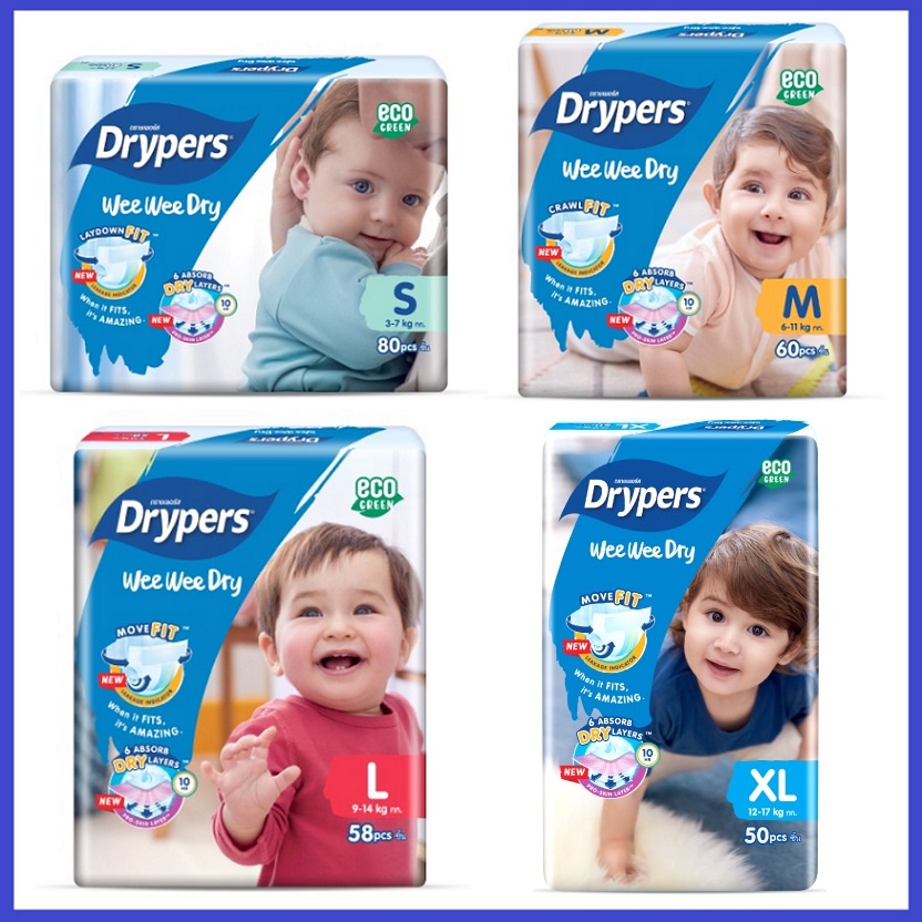 Drypers Wee Wee Dry S/M/L/XL/XXL/NB | Shopee Malaysia