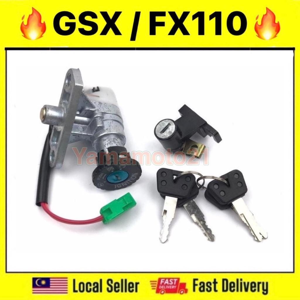 SUZUKI GSX110 GSX 110 FX110 FX 110 MAIN SWITCH SET KEY SET RUMAH KUNCI ...