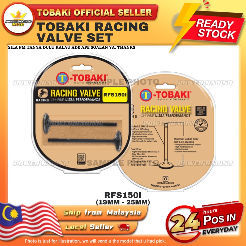 RFS150I TOBAKI RACING VALVE INTAKE EXHAUST IN EX FULL SET RFS150 RFS ...