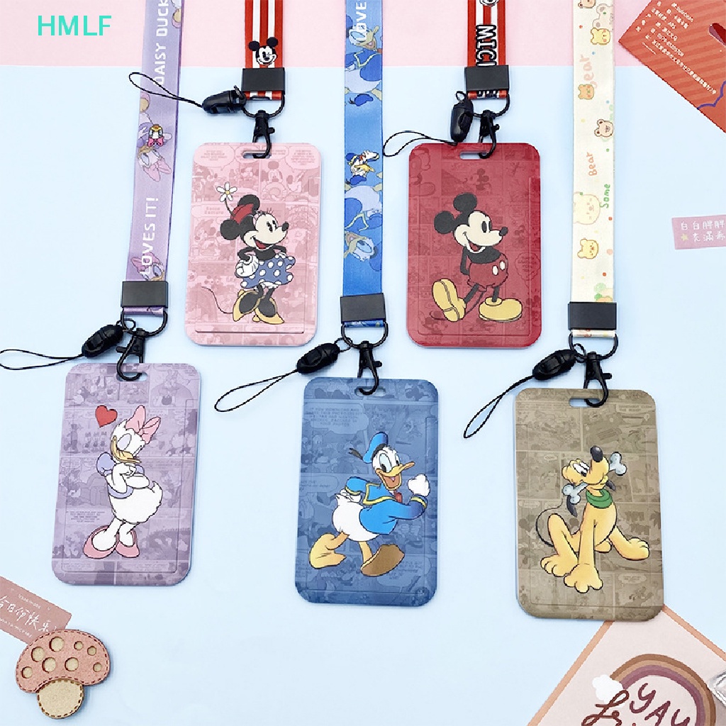 HM Transparent Plastic Portable Card Holders Disney Cartoon Slide Cover ...