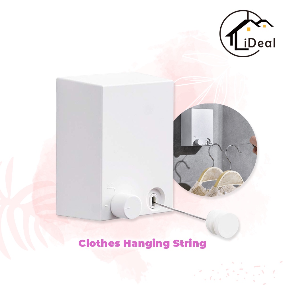 Retractable Clothesline Clothes Hanger Stainless Steel String Dryer ...