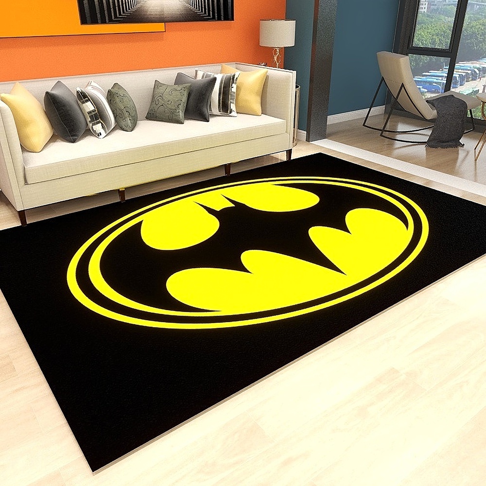Batman Carpet Superhero Anime Theme Hotel Gaming Room Living Bedroom ...