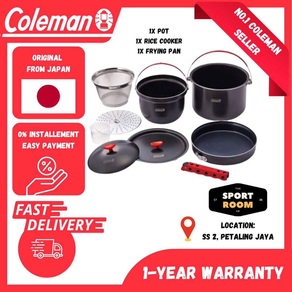 [Ready Stock Selangor] Coleman JP Aluminum Cooker Combo Cookware ...
