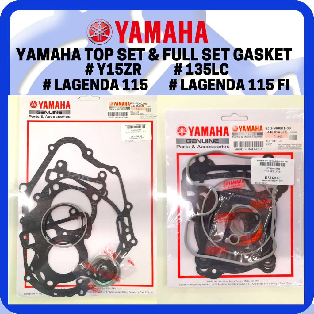 ORIGINAL YAMAHA MOTOR GASKET TOP SET FULL OVERHAUL SET ENGINE GASKET ...