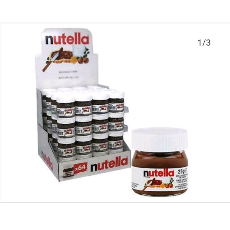 Nutella Spread 64pcs x25g Mini Glass. . | Shopee Malaysia
