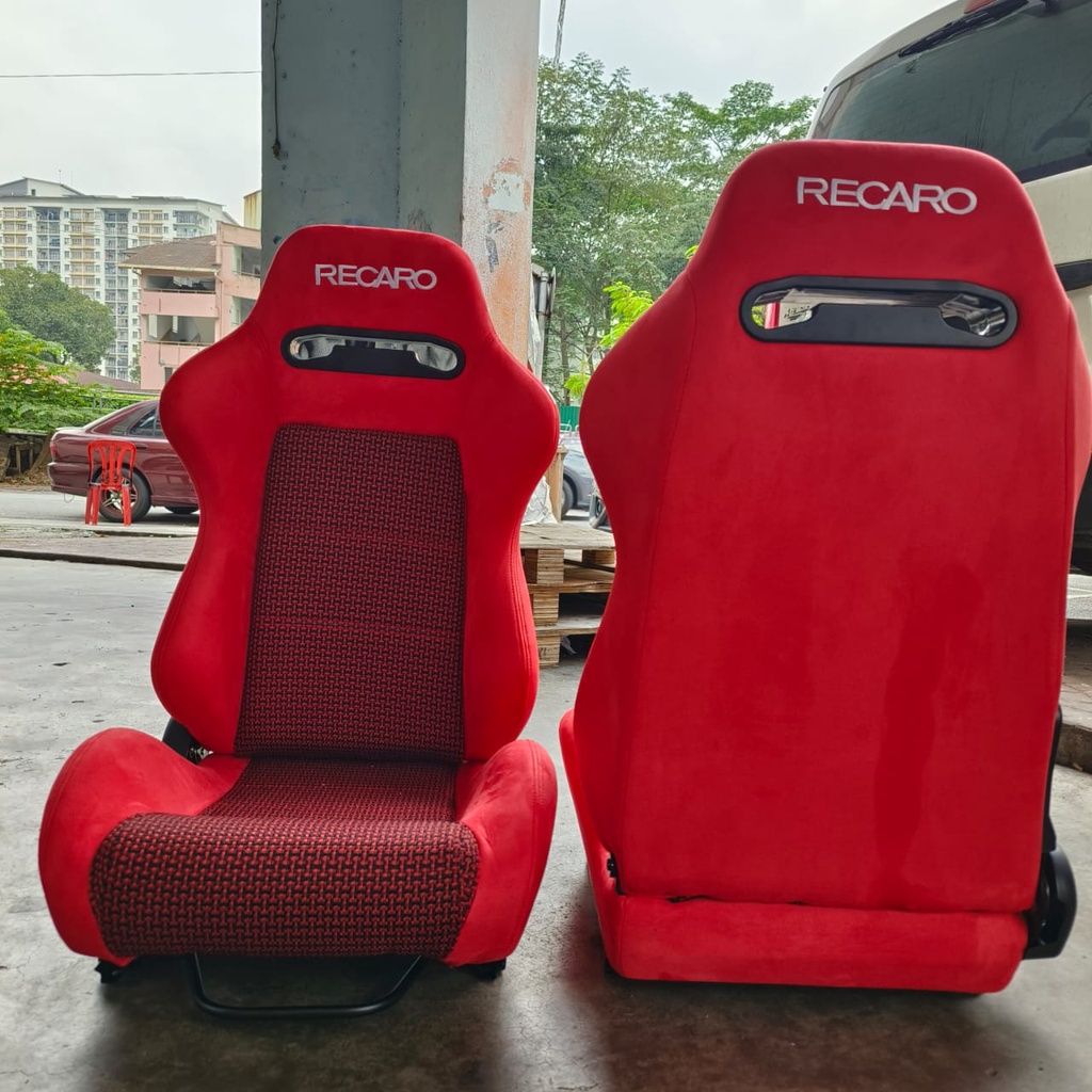 RECARO SPECIAL DESIGN RED COLOR SUEDE LEATHER SEMI BUCKET SPORT SEAT ...