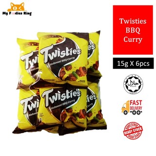 Twisties 15g x 6pkt snacks Cherry tomato / Cheeky cheddar / BBQ curry ...