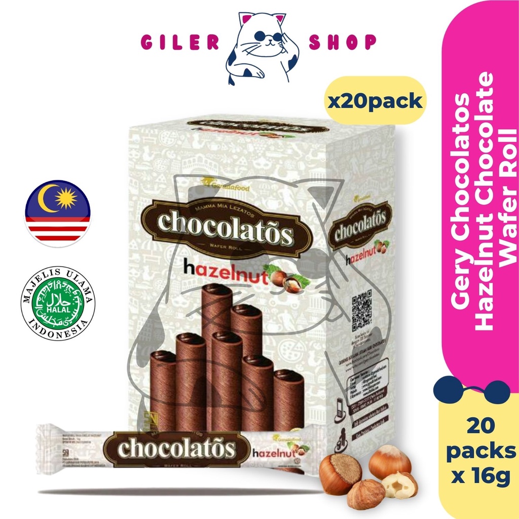 Gery Wafer Roll Chocolatos Dark Hazelnut Choc Wafer Roll ( Jumbo Size ...