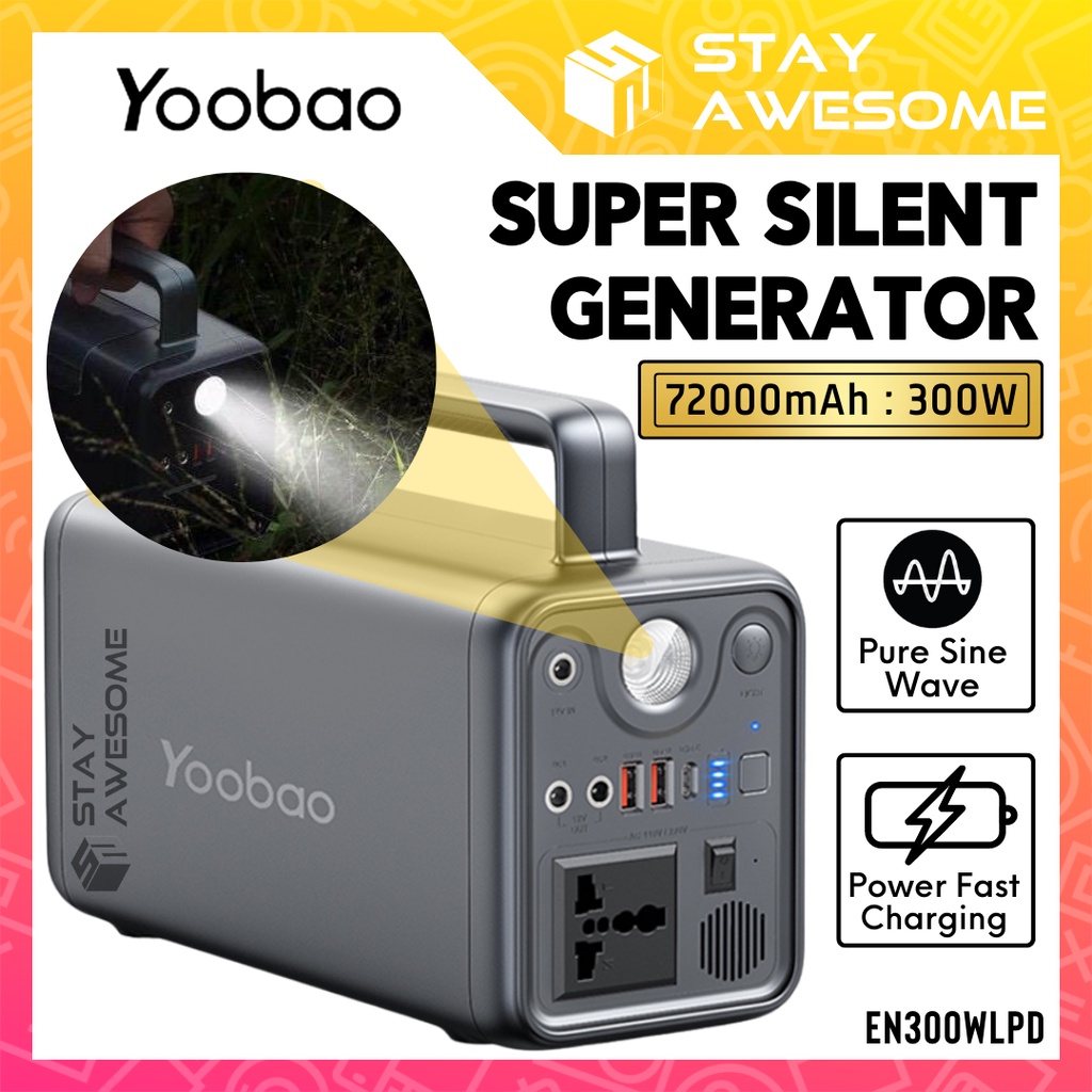 YOOBAO Powerbank Outdoor Powerbank Portable Battery Camping Battery 72000mah Generator Portable ...
