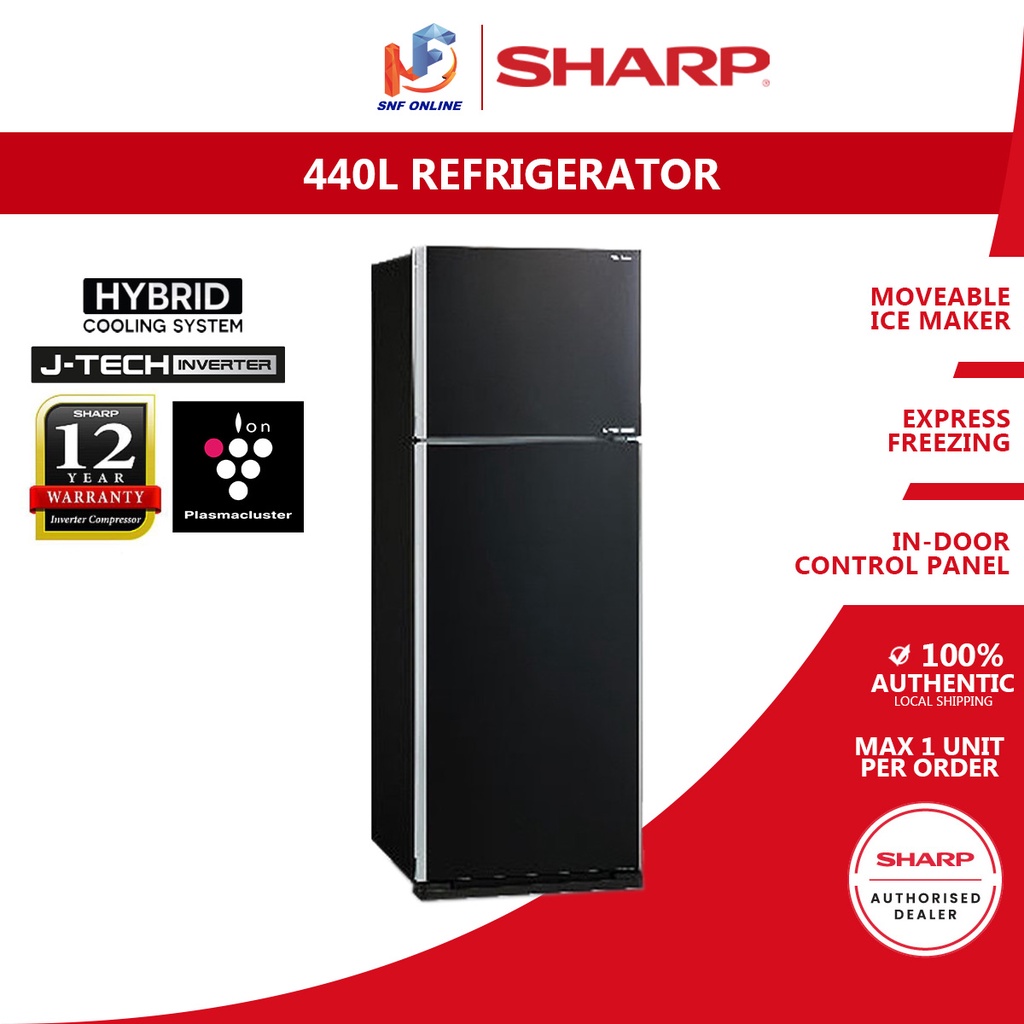 Sharp Fridge Refrigerator J-Tech Inverter (440 L) SJP498GK | Shopee ...