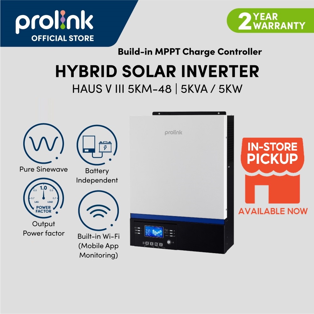 Prolink Haus MPPT V III 5KM-48 | 5KVA/5000W Hybrid Off-Grid Solar ...