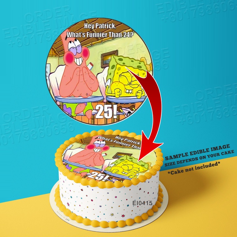 Printing EI Spongebob Whats Funnier Than 24 Edible Image Print Cake ...