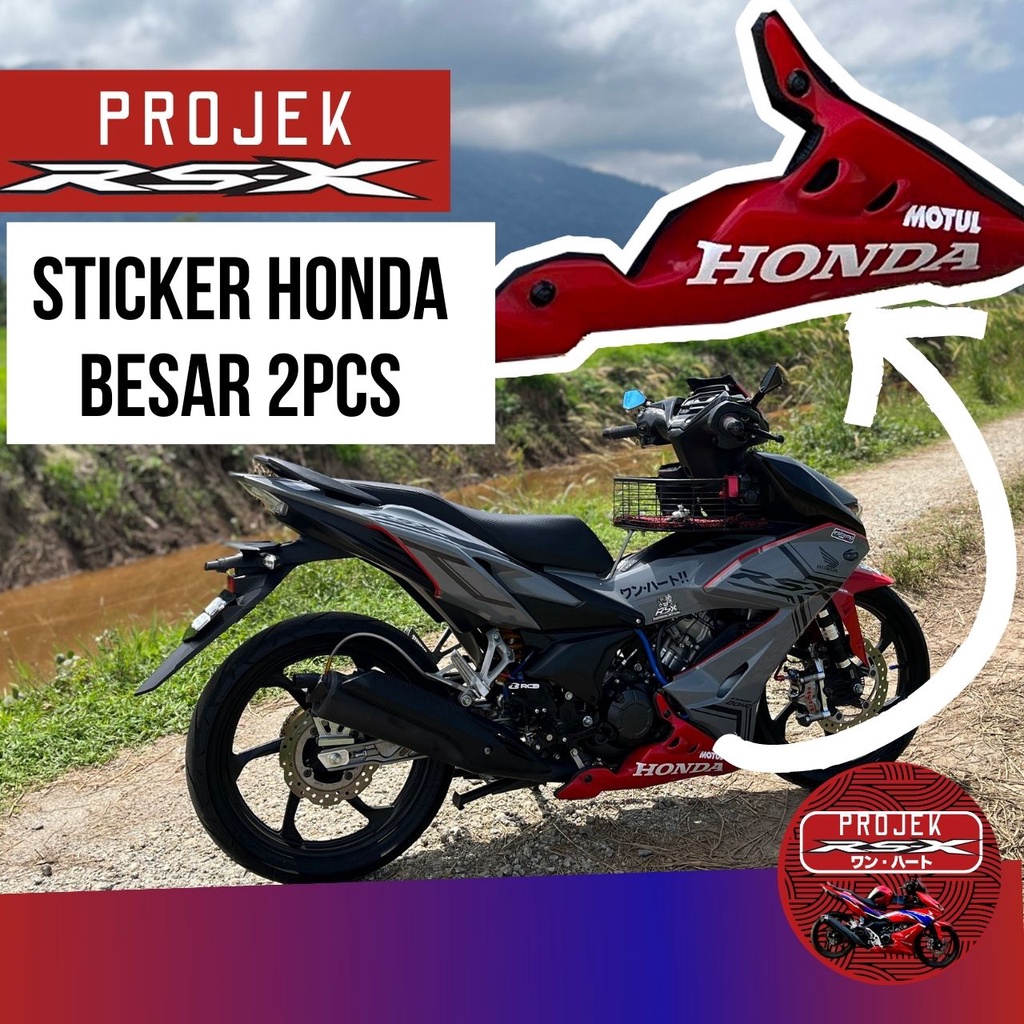 STICKER HONDA BESAR 2PCS (MOTOSIKAL) | Shopee Malaysia