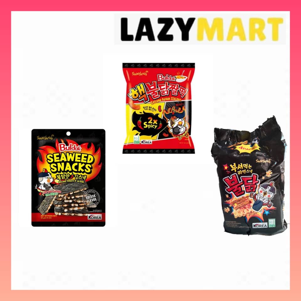 Samyang 2x Spicy Snack / Hot Chicken Ramen Snack / Seaweed Snack Halal ...