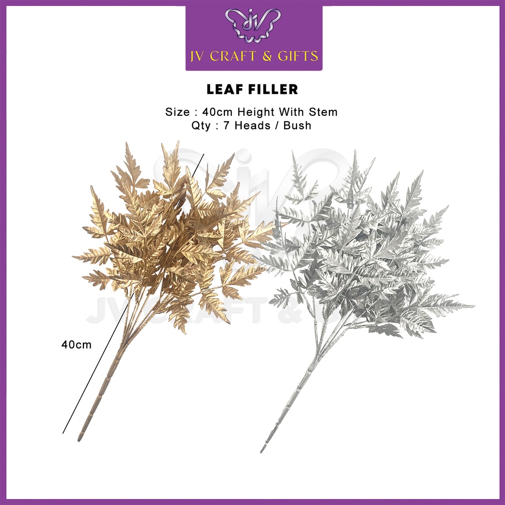 Artificial Filler Leaf Gold Silver Plant Wedding Home Gift Decoration ...
