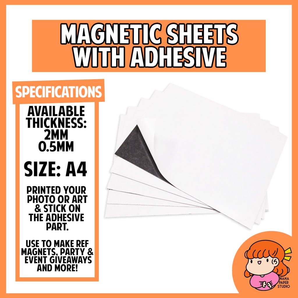 A4 Magnetic Sheets with Adhesive DIY Ref Magnet 1 Sheets | Shopee Malaysia