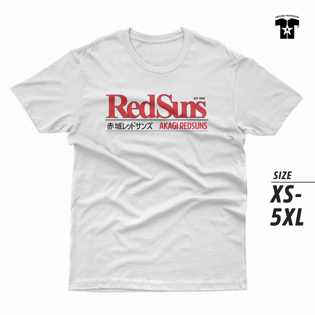 Initial D Red Suns Akagi Team T shirt, Anime Tee Shirt with DTF ...
