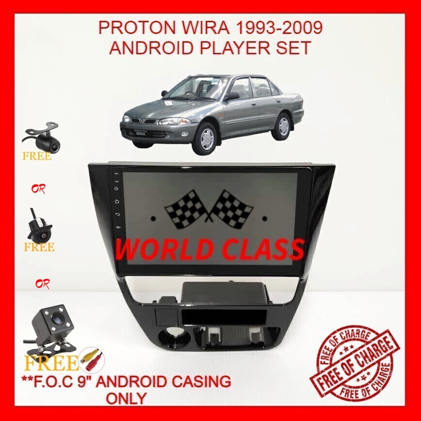 PROTON WIRA 1993-2009 (TYPE A) 9" ANDROID IPS PLAYER 2.5D WITH ( F.O.C ...