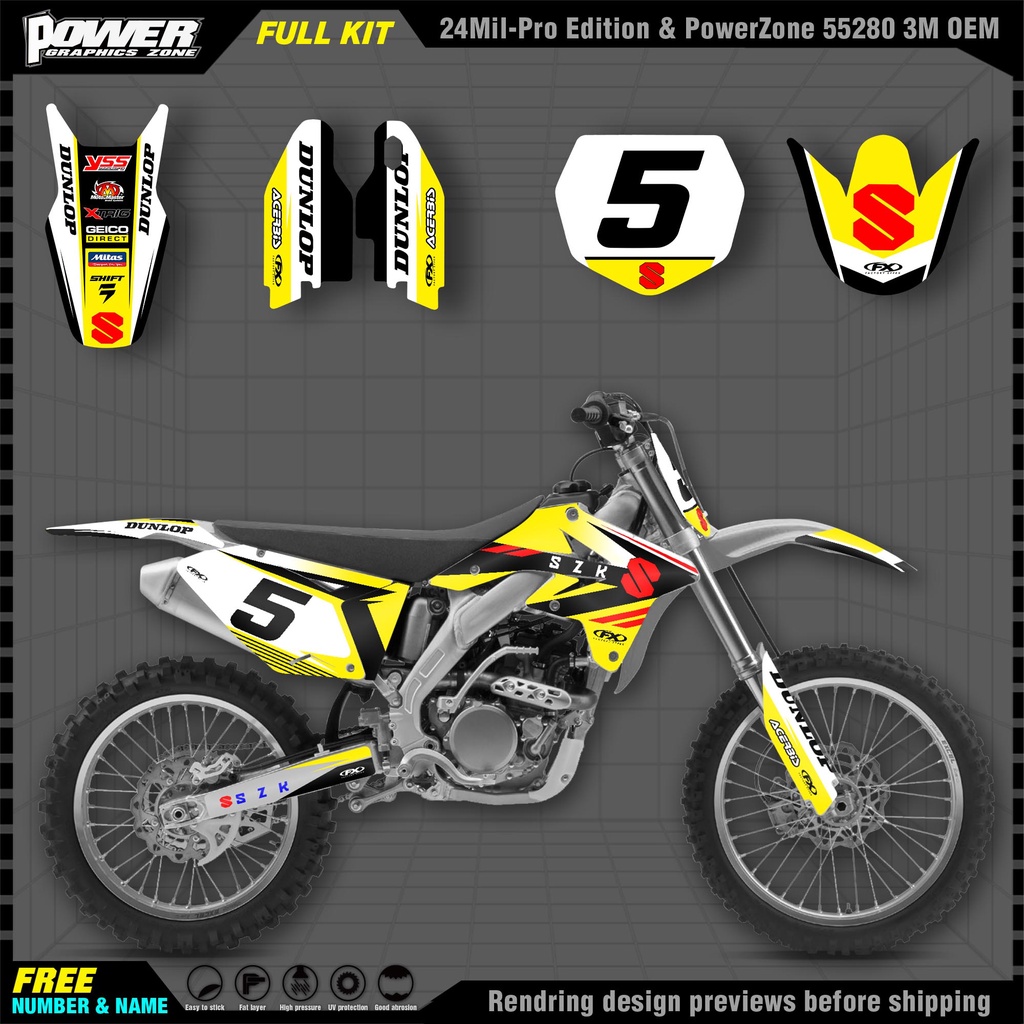 PowerZone Custom Team Graphics Decals Stickers Kit For SUZUKI Decal ...