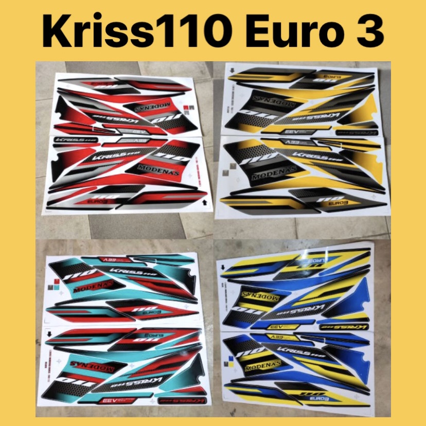 MODENAS MR3 STICKER KRISS110 EURO 3 KRISS MR3 BODY STICKER STIKER ...
