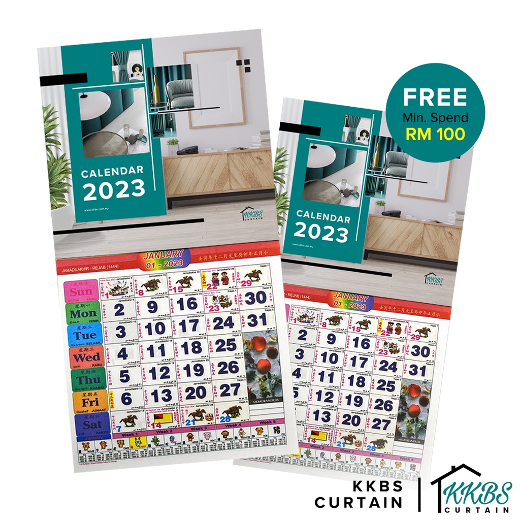 KKBS CURTAIN Wall Calendar 2023 Limited Edition | Shopee Malaysia