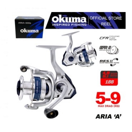 Okuma Aria A Spinning Fishing Reel Max Drag 5kg-9kg | Shopee Malaysia