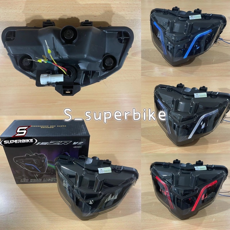 Yamaha Head Lamp Y15ZR V2 LC135 FI V8 LED Lampu Y15 V2 LC135 Lampu Depan Head Light 3 Colors ...