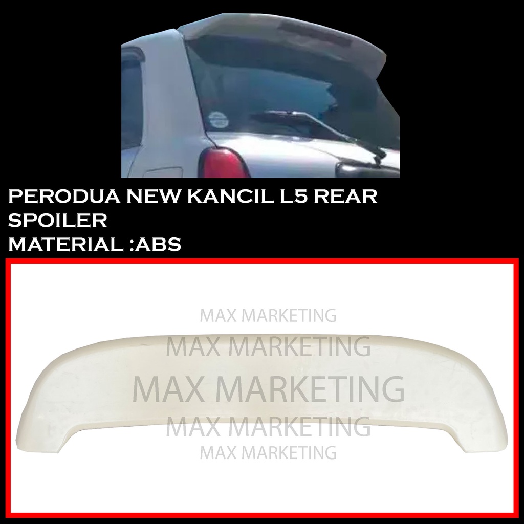 PERODUA NEW KANCIL L5 REAR TRUNK SPOILER DUCKTAIL ABS SKIRT LIP BODYKIT ...
