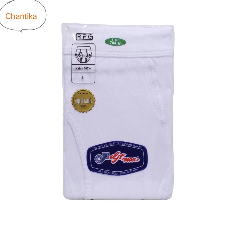 KATUN PUTIH Gt MAN Men's Panties Plain Cotton 704 White Original | Shopee Malaysia