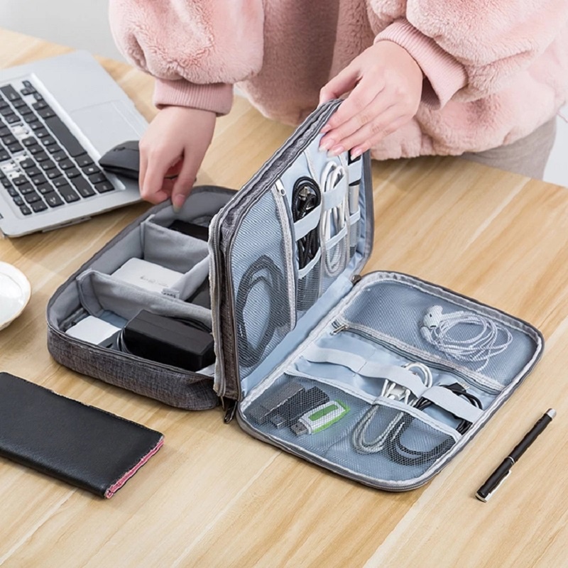 Cable Storage Bag Waterproof Digital Electronic Portable USB Data Line ...