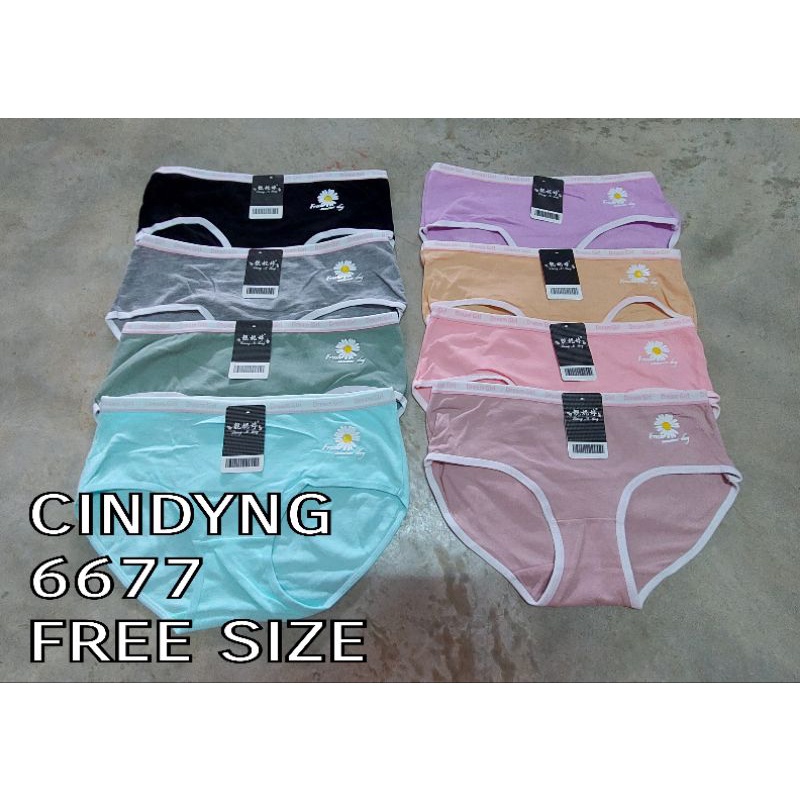 3Pcs RM20 Ladies Briefs LIANG NI TING No.6677 Free size Cotton Underwear(Seluar dalam perempuan ...