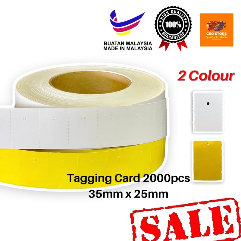 Tag card Price Card ART 2000pcs 35mm x 25mm Tag Label Pakaian Kain ...