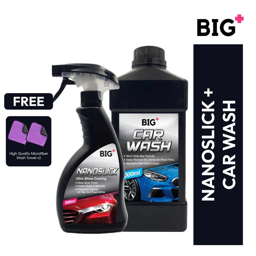 BIG+ Nanoslick Ultra Shine Coating Spray (500ml) UV Protection Nano ...