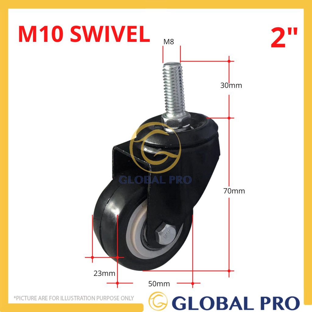 Caster Wheel Heavy Duty Chair Wheel Castor Wheel Heavy Duty Rak Besi ...