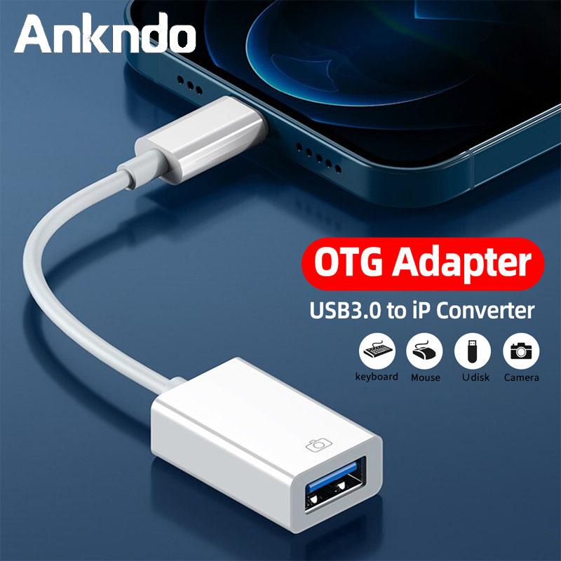 For Light-(ning to USB 3.0 2.0 Camera Reader OTG Adapter for iP i/Pad ...
