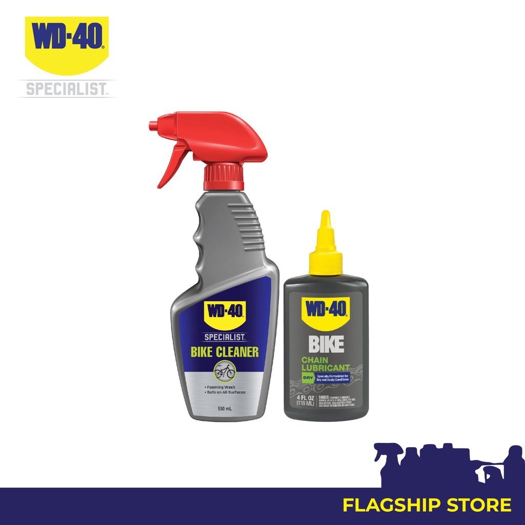 WD-40 Specialist Bike Cleaner 550ml + Bike Dry Chain Lube 118ml Combo ...