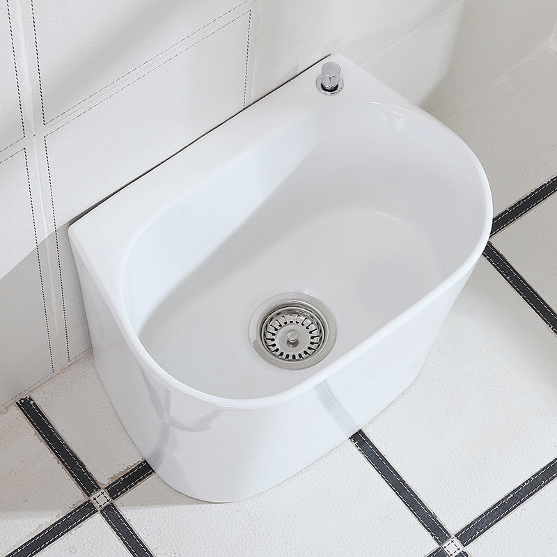 Ceramic Mop Pool Balcony Mop Sink Large Square Long Mop Washing Width ...