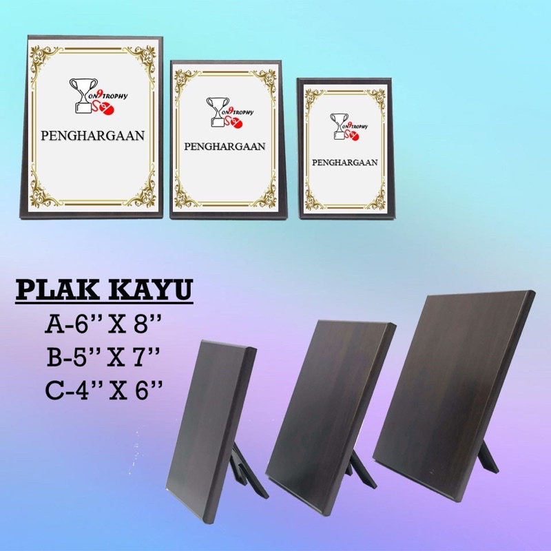 WOOD PLAQUE | PLAK KAYU STANDARD SAIZ | Shopee Malaysia