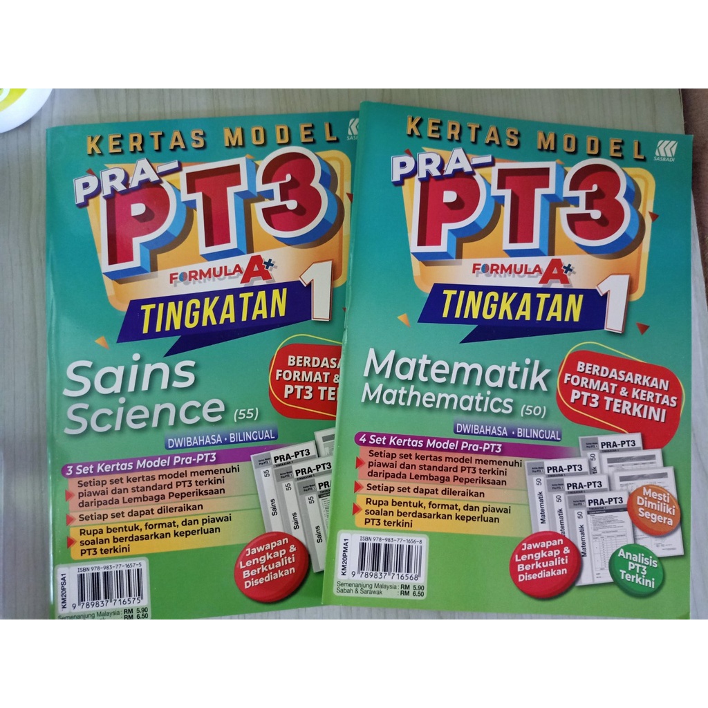 PT3 Tingkatan 1 Workbook (1 Set 2 Book) | Shopee Malaysia