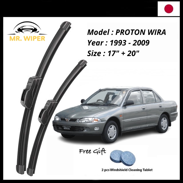 🔥MR WIPER🔥 PROTON WIRA (1993-2009) MR WIPER JAPAN TECHNOLOGY WIPER BLADE WINDSCREEN WIPER ...