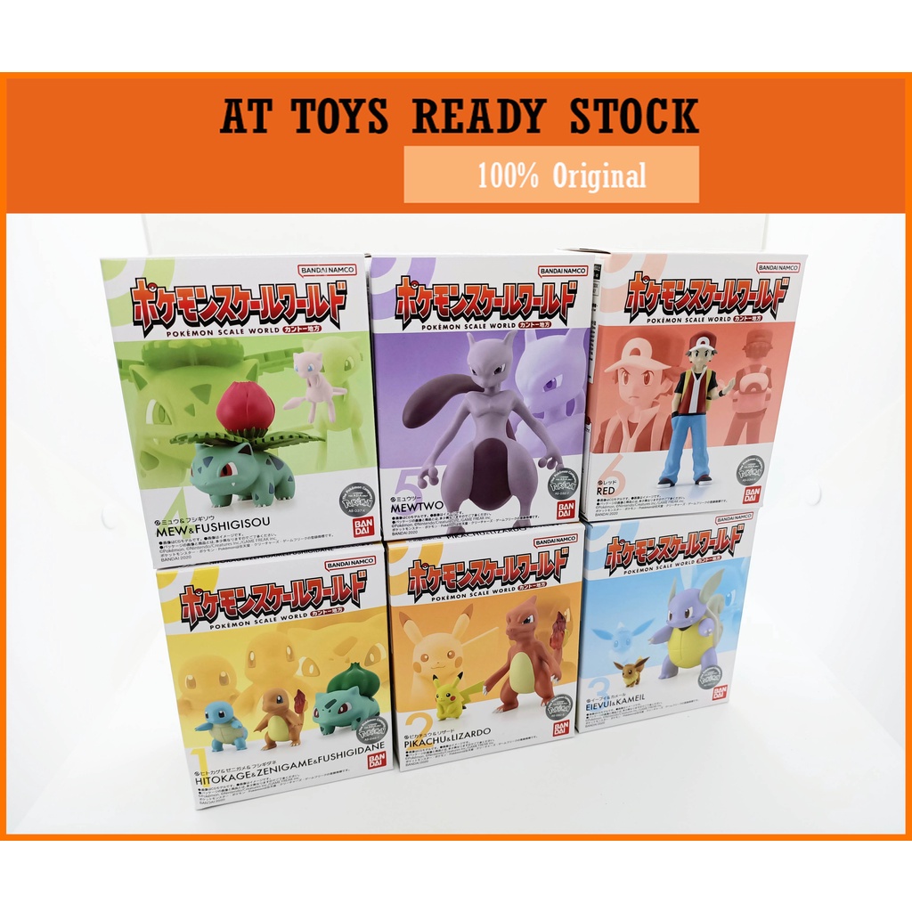 -ORIGINAL-POKEMON SCALE WORLD KANTO REGION SET Mew two, Pikachu ...