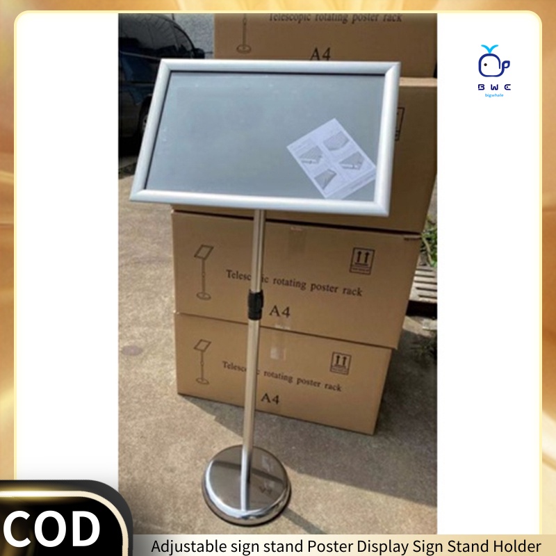 【BWE】A3/A4 Adjustable Height Sign board Stand Poster Display Sign Stand ...
