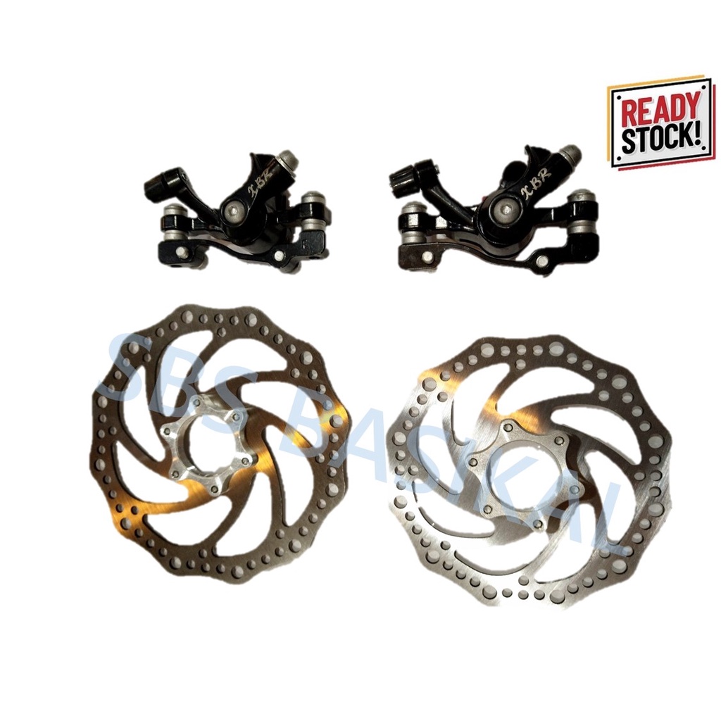 Disc Brake Complete Set Front & Rear for MTB RB Basikal LAJAK | Shopee ...