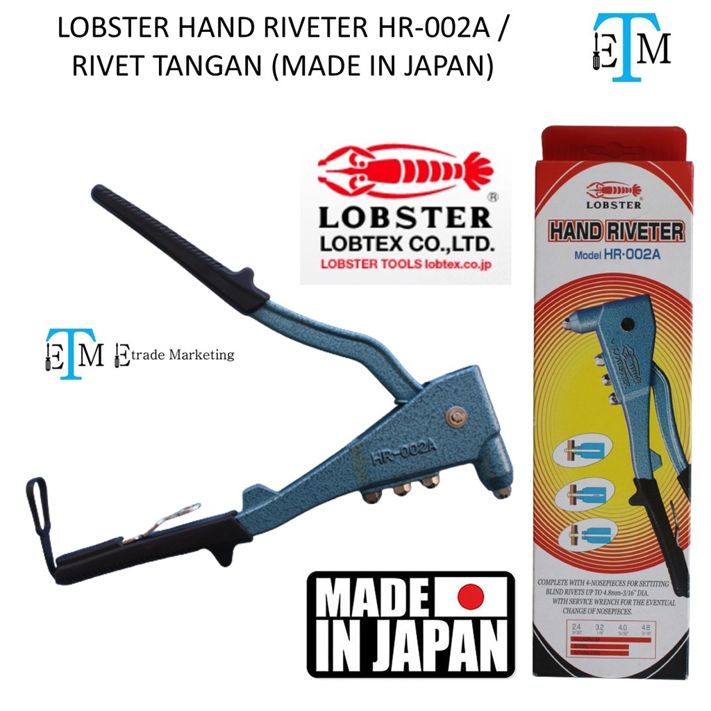 LOBSTER HAND RIVETER HR-002A (MADE IN JAPAN) | Shopee Malaysia