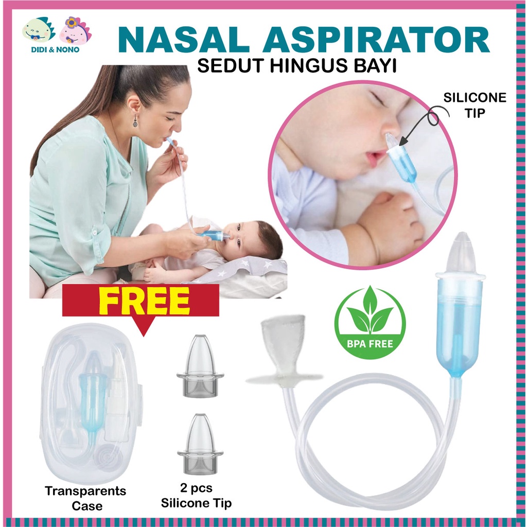 Baby Nasal Aspirator Nose Safe Nose Cleaner and Reusable Nasal ...