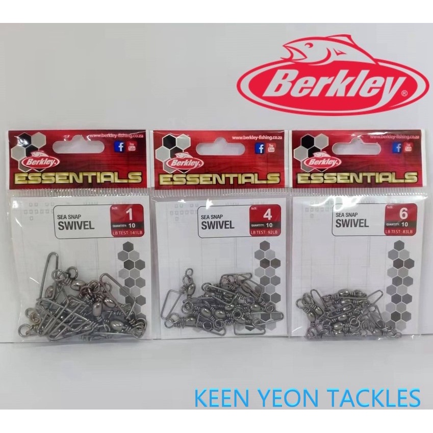 BERKLEY ESSENTIALS SEA SNAP SWIVEL (10pcs /pack) | Shopee Malaysia