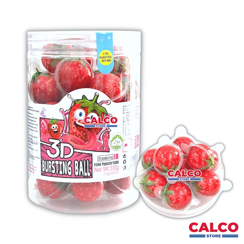 (Halal) Jc Ball Gummy Jelly Soft Candy 3D Bursting Filled Popsicle ...