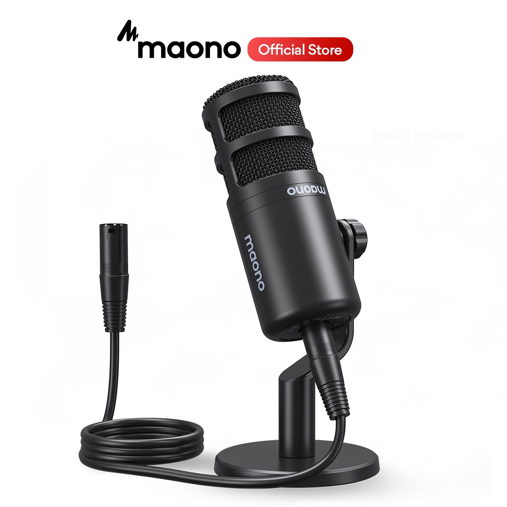 Maono PD100 Podcast Profesional Mikrofon Dinamik XLR Mic untuk ...