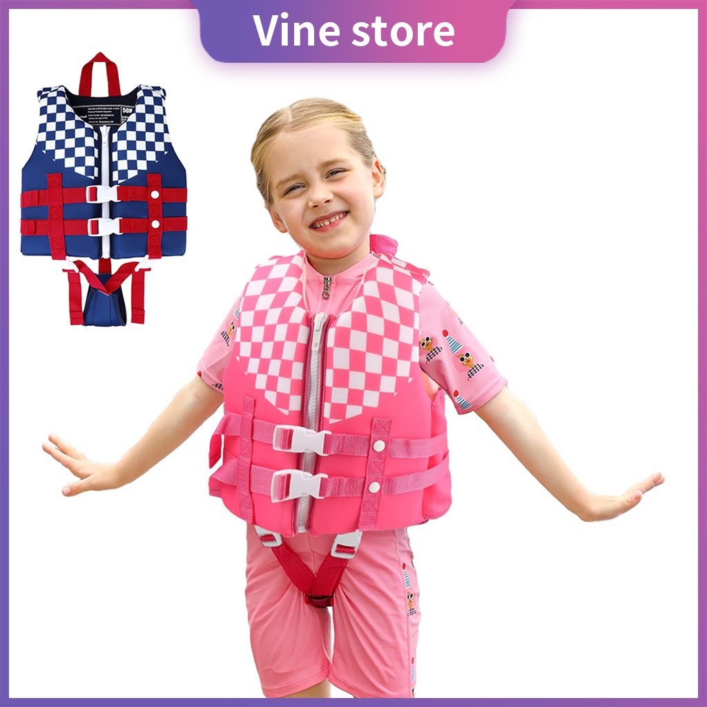 Vine 13-30kg Kids Swim Vest Swimming Jacket with Crotch Strap Toddlers ...